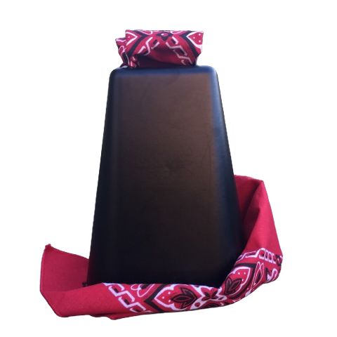 Bessie Bell Cowbell with Bandanna :: Black XXL 7-3/4" – Cowbells.com